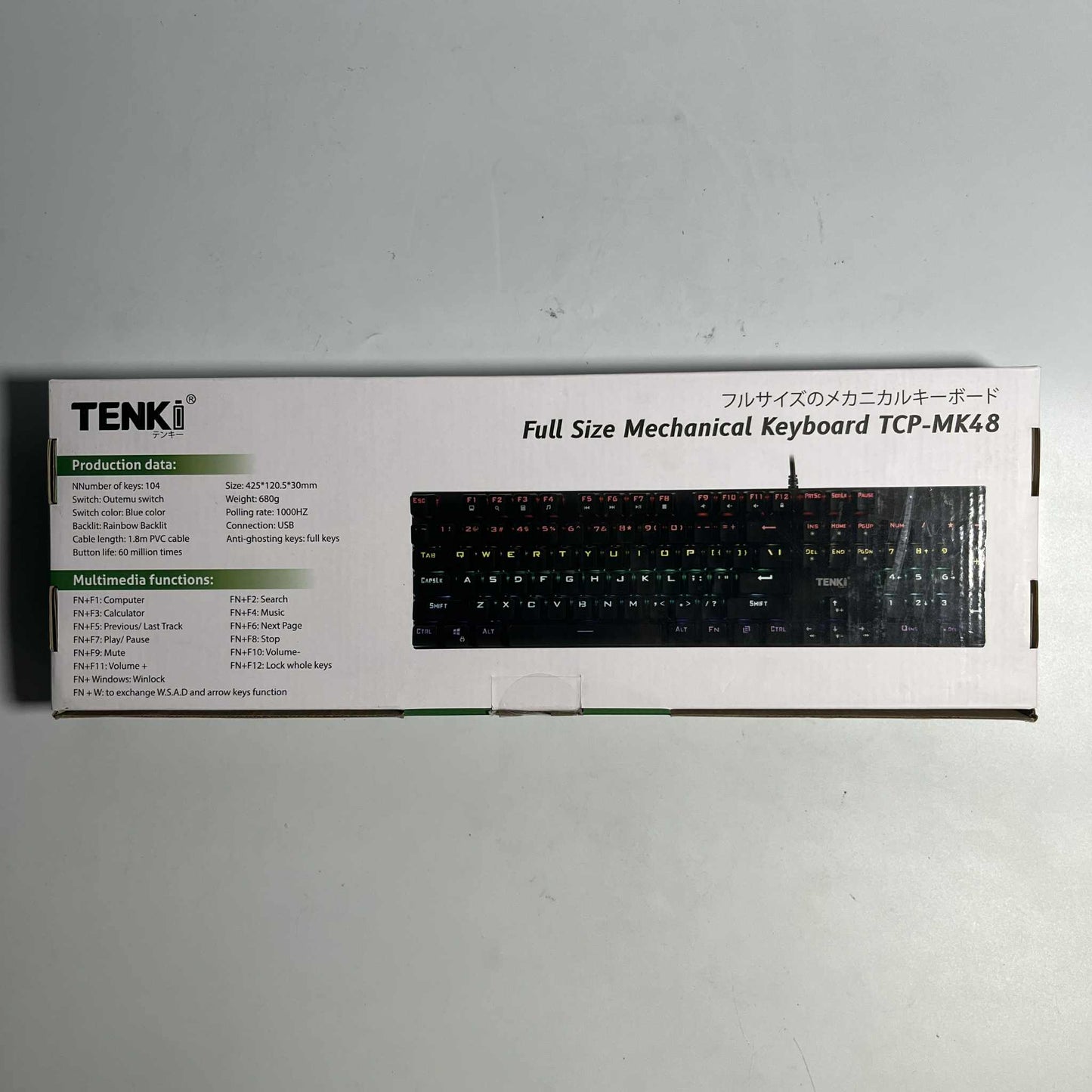 TENKI Full Size Mechanical Keyboard TCP-MK48 – Livelyhood Mall