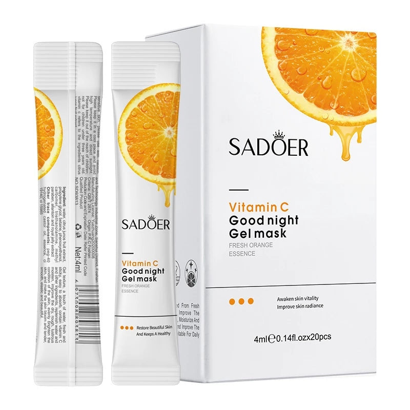 Sadoer Vitamin C Good Night Gel Mask Freshen Orange Essence (4mLx20pcs – Livelyhood Mall