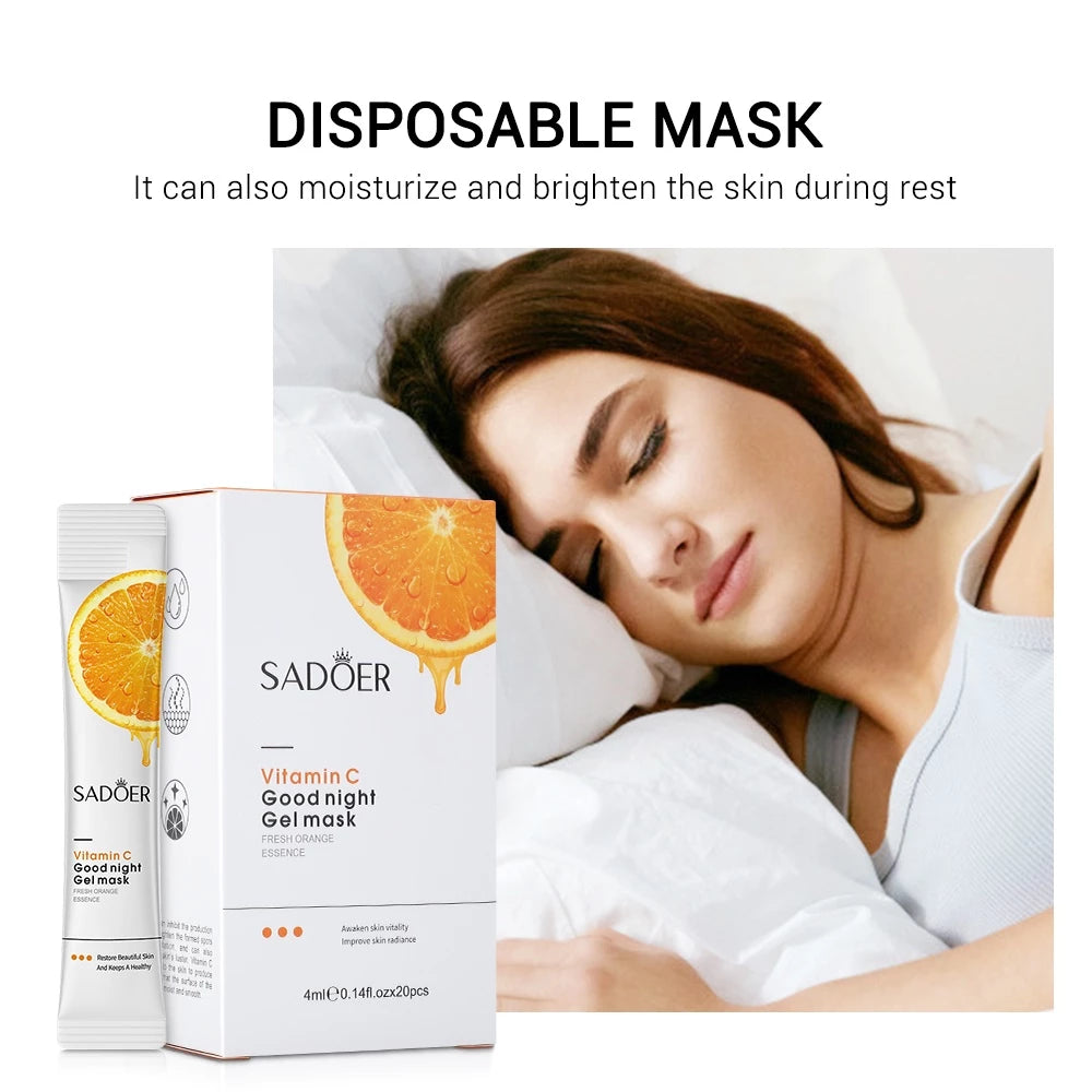 Sadoer Vitamin C Good Night Gel Mask Freshen Orange Essence (4mLx20pcs – Livelyhood Mall